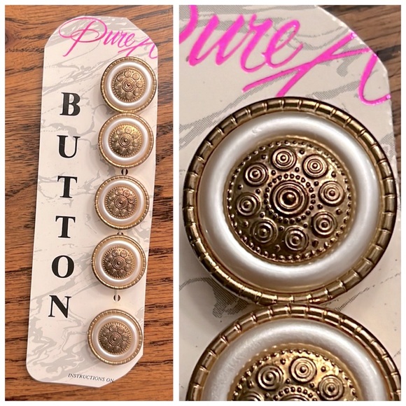 Allure | Accessories | Vintage Pure Allure Gold Medallion Button Covers ...